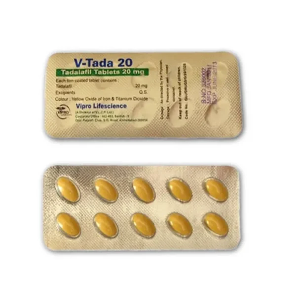 Buy V-Tada 20mg (Tadalafil) Online | Long-Lasting ED Relief